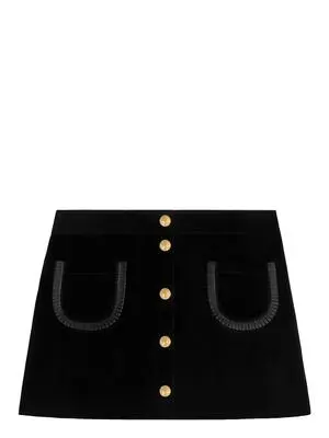 Celine Suede Miniskirt - Black