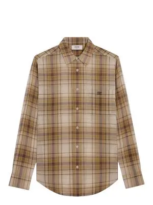 Celine Checked Cotton Shirt - Beige