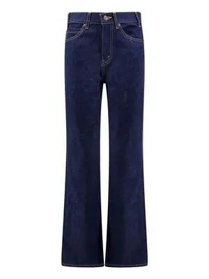 CELINE Cotton Jeans With Leather Patch