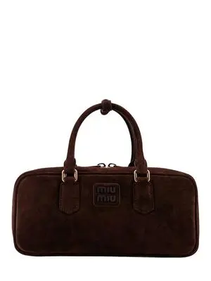 Miu Miu Arcadie Suede Shoulder Bag - Brown