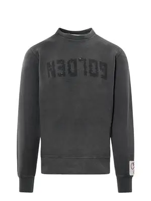 GOLDEN GOOSE GOLDEN GOOSE DELUXE BRAND Archibald Distressed Cotton Sweatshirt Grey