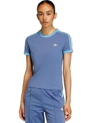 Adidas 3-stripes Slim Tee - Crew Blue / Light Blue / White