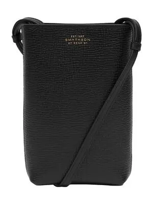 Smythson Leather Day Pouch - Black