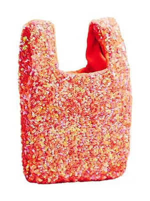 Anthropologie Paillette Sequin Bag - Orange