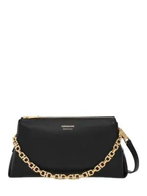 FERRAGAMO Gancini Chain Mini Bag - Black