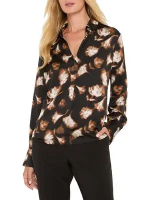 NIC+ZOE Easy Popover Top - Black Multi