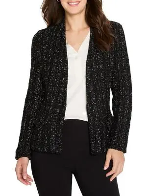 NIC+ZOE Metallic Grid Jacket - Black Mix