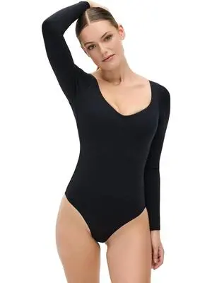 ELASTIQUE ATHLETICS Compression Long Sleeve Bodysuit - Black