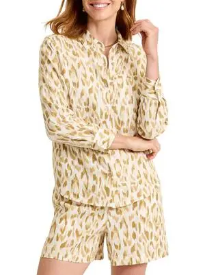 Tommy Bahama Cheetah Cove Linen Shirt - Coconut