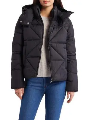 Sam Edelman Cropped Puffer Jacket Black