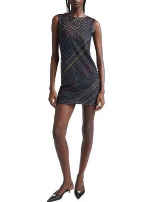 Missoni Sequin Plaid Knit Minidress - Dark Tones
