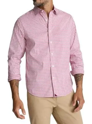 UNTUCKIT Kaiser Performance Button-up Shirt - Mid Red White