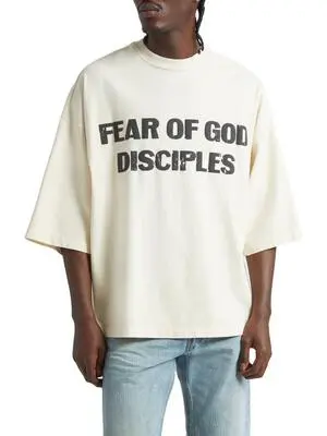 Fear Of God Disciples Relaxed Graphic T-shirt - Oat Oat