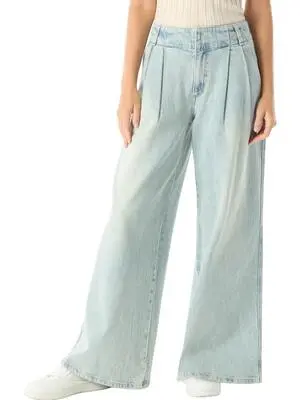 DO BY DEE OCLEPPO Posey Pleated Wide Leg Jeans - Artic