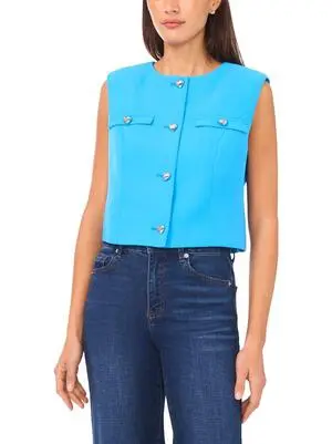 CECE DUPRAZ Boxy Fit Vest - Blue Spritz