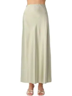 Cami Nyc Aviva Stretch Silk Maxi Skirt - Sea Glass