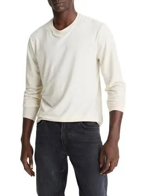 Vince Long Sleeve Cotton & Modal Blend T-shirt - Bone