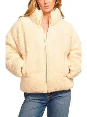 Ramy Brook Eliana Knit Puffer Jacket - Winter White