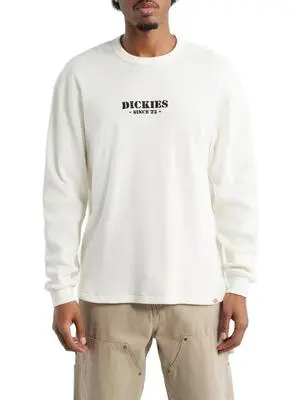 Dickies Waffle Logo Crewneck T-shirt - Egret