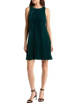 Tommy Bahama Jasmina Velvet Shift Dress - Deep Teal