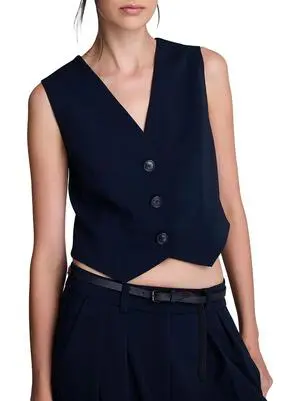 KENNETH COLE Three-Button Vest Dark Navy
