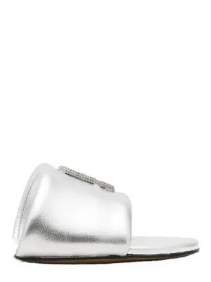 Marc Jacobs Metallic-leather Sandals - Silver