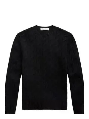 Ralph Lauren Purple Label Cable-knit Cashmere Jumper - Black