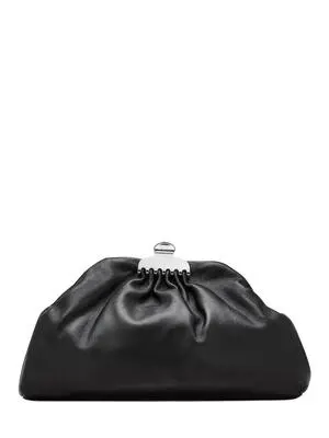 Marc Jacobs Claw Clip Leather Clutch - Black