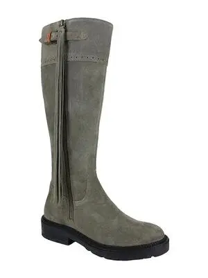 KENNETH COLE Wheron Suede Tall Boots - Grey Suede