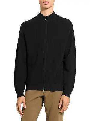 Theory Cashmere Zipper Sweater - Black