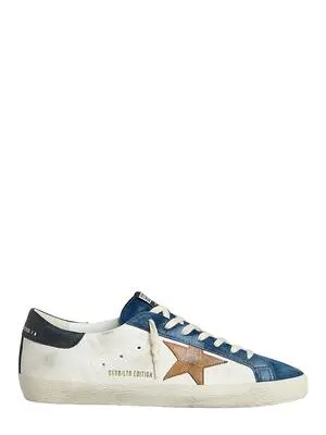 GOLDEN GOOSE Super Star Leather Low Top Sneakers - White Blue