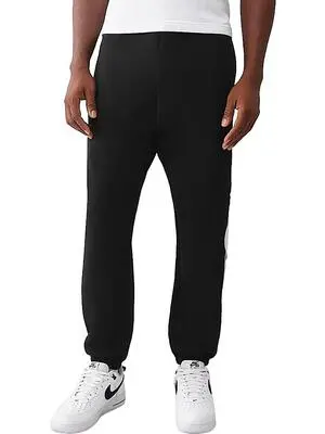 True Religion Standard Terry Applique Jogger Pants - Jet Black