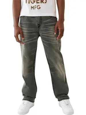 True Religion Bobby Super T Flap Baggy Jeans - Vintage Haul Grey Wash