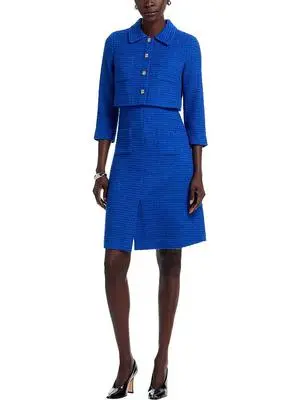 Rickie Freeman For Teri Jon Boucle Dress - Royal Blue