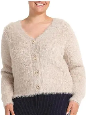 ESTELLE Chantelle Eyelash Texture Cardigan - Taupe