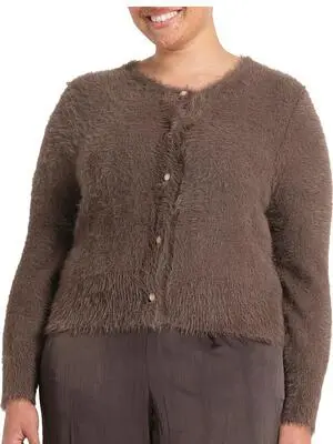 ESTELLE Camille Eyelash Texture Cardigan - Mocha