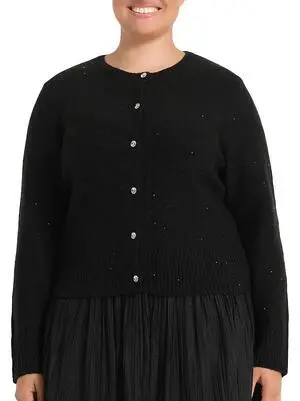 ESTELLE Sparkle Cardigan - Black