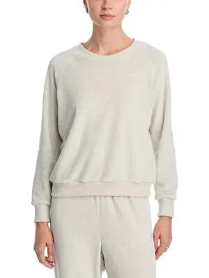 PERFECTWHITETEE Stella Velour Shrunken Raglan Sweatshirt - Oatmeal
