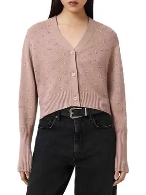 ALLSAINTS Mazzy Cardigan - Rose Smoke