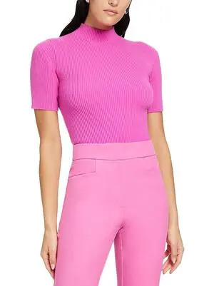 TOCCIN Melanie Mock Neck Bodysuit - Fuchsia