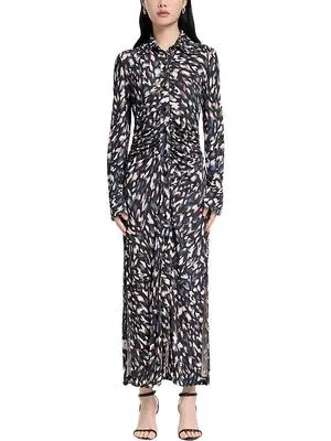 Altuzarra Claudia Gathered Waist Dress - Black Animal