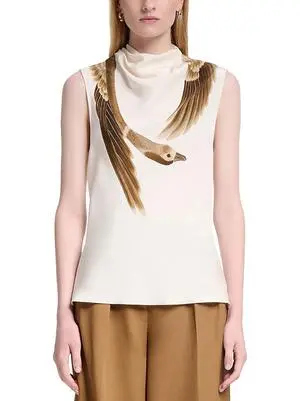 Altuzarra Arlie Silk Top - Ivory Goose