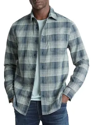 Vince Big Sky Long Sleeve Button Front Shirt - Rapids Combo