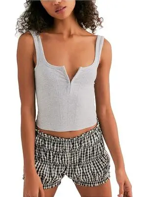 Free People Simply Soft Cami Top - Heather Grey
