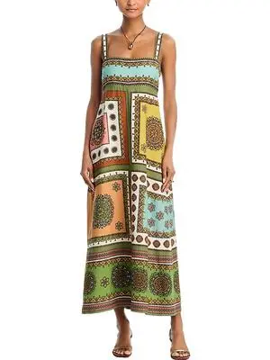 ALEMAIS Printed Viscose-linen Maxi Dress - Multi