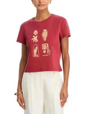ALEMAIS Chenille Fitted Tee - Rust