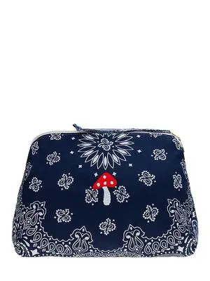 CALL IT BY YOUR NAME Large Bandana Vanity Bag - Navy