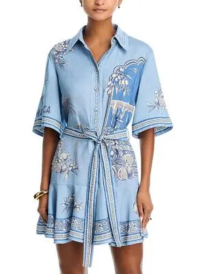ALEMAIS Romantica Mini Dress - Blue