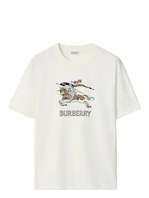 Burberry Ekd Sketch Cotton T-shirt - Chalk White