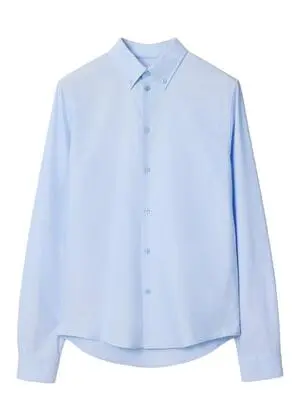 Burberry Slim Fit Cotton Oxford Shirt - Blue Smoke